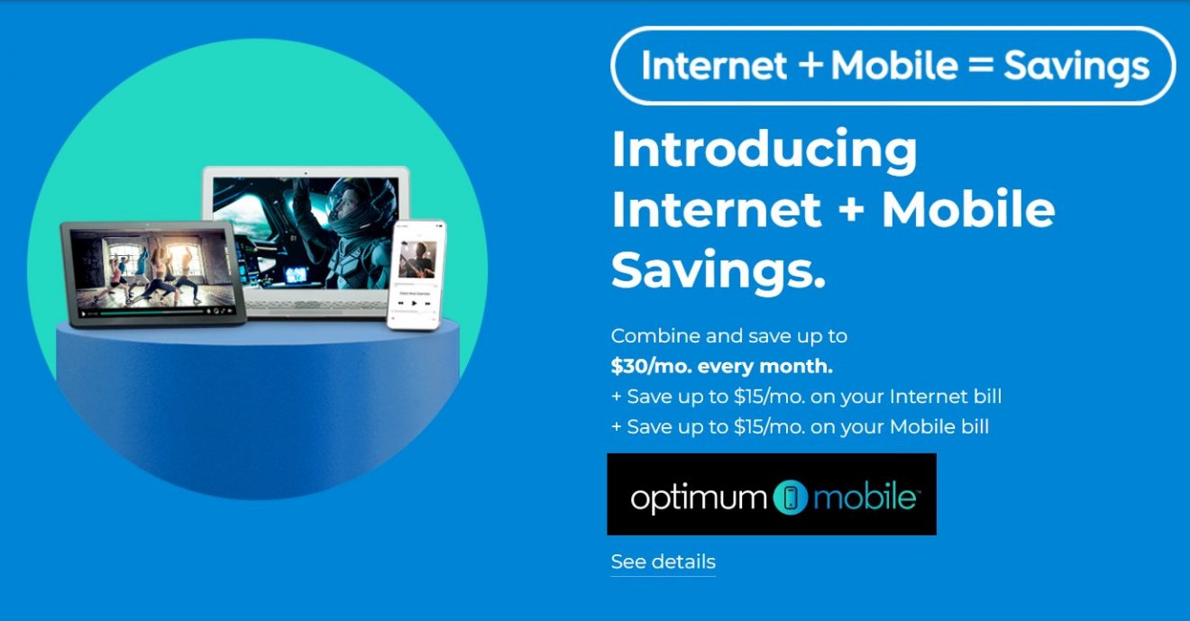 Optimum Mobile running phone + internet service bundle | Wirefly